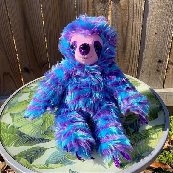Build-A-Bear | Toys | Build A Bear Shaggy Purple And Blue Stuffed Sloth ...